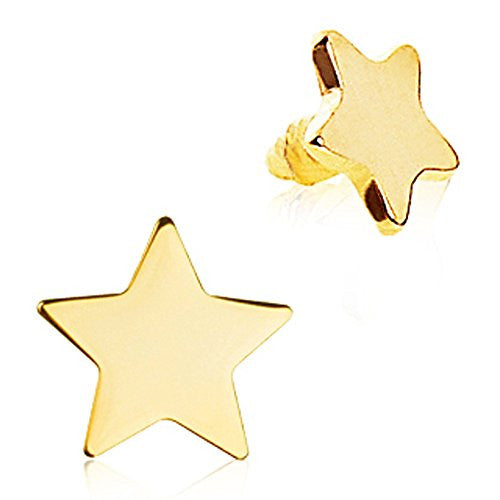 Dermal Top Gold Plated Star – WildKlass Jewelry