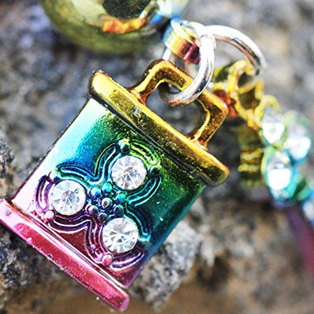 Rainbow PVD Plated Key & Lock Dangle WildKlass Navel Ring – WildKlass ...