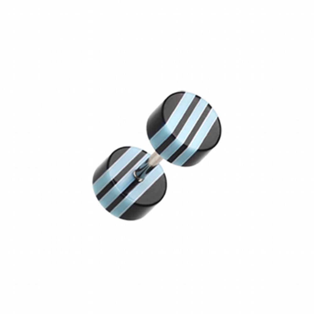 Multi Stripe Acrylic Fake Plug – WildKlass Jewelry