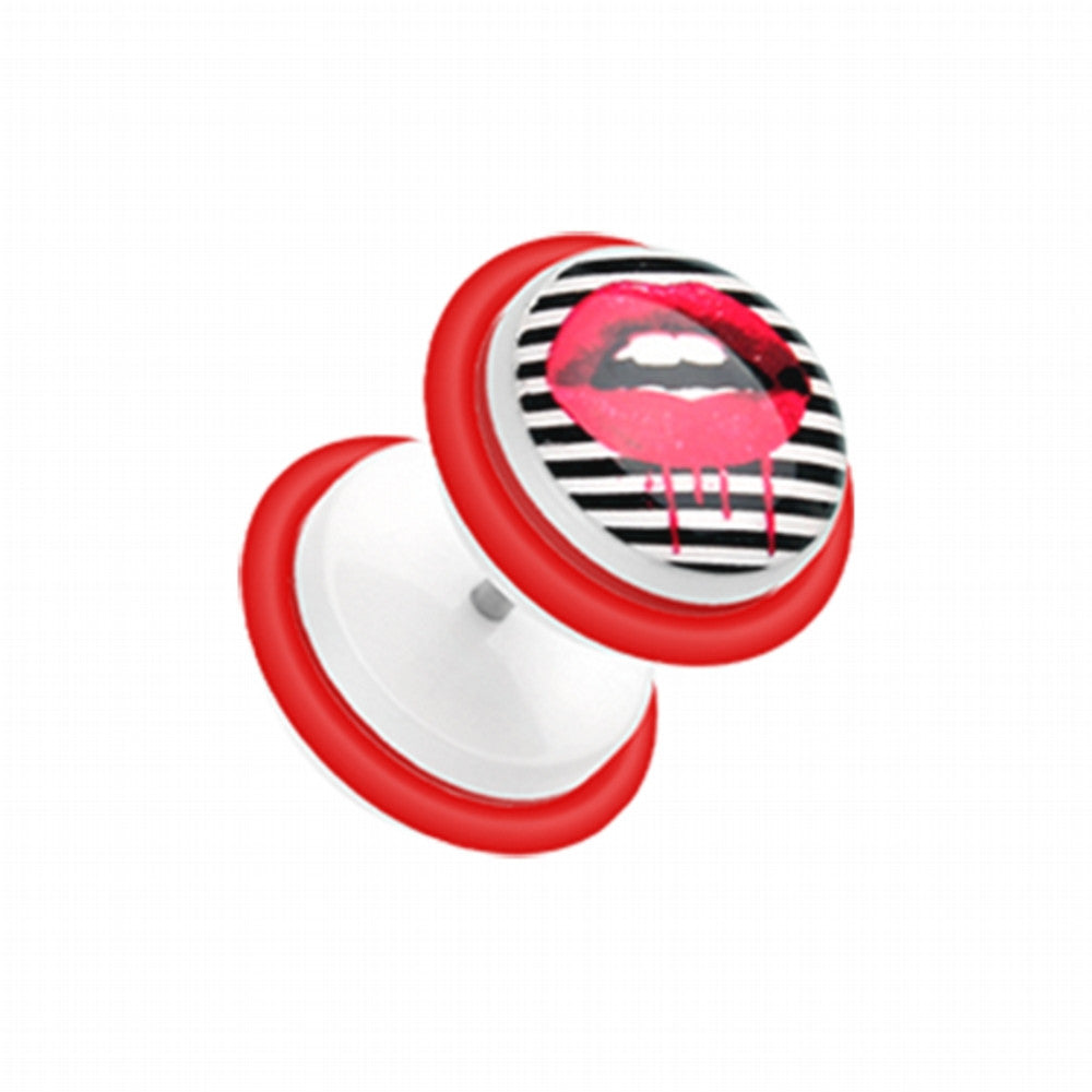 Dripping Lip Acrylic Fake Plug with O-Rings – WildKlass Jewelry