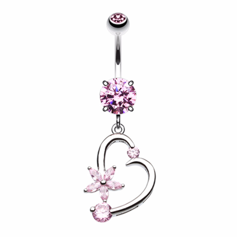 Elegant Star and Heart Belly Button Ring – WildKlass Jewelry