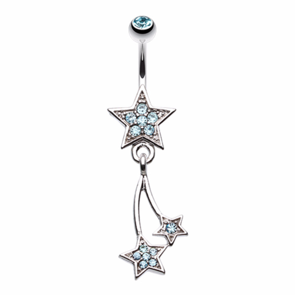 Sparkle Stars Belly Button Ring – WildKlass Jewelry