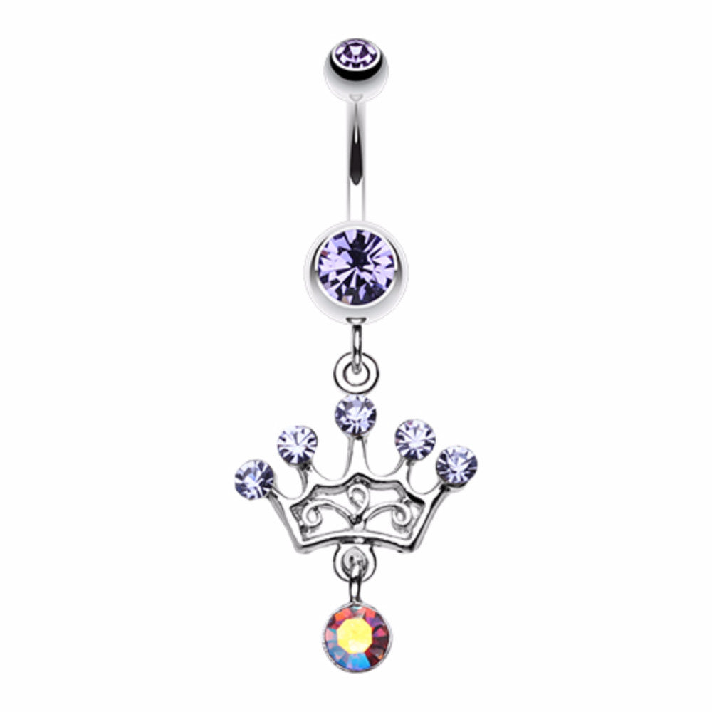 Crown Gem Sparkle Belly Button Ring – WildKlass Jewelry