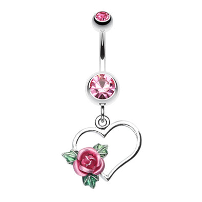 Heart Rose Belly Button Ring – WildKlass Jewelry