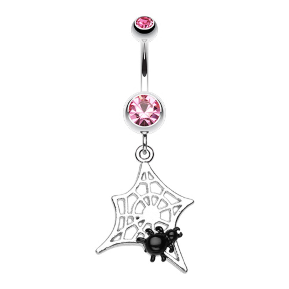Mini Spider Cobweb Belly Button Ring – WildKlass Jewelry