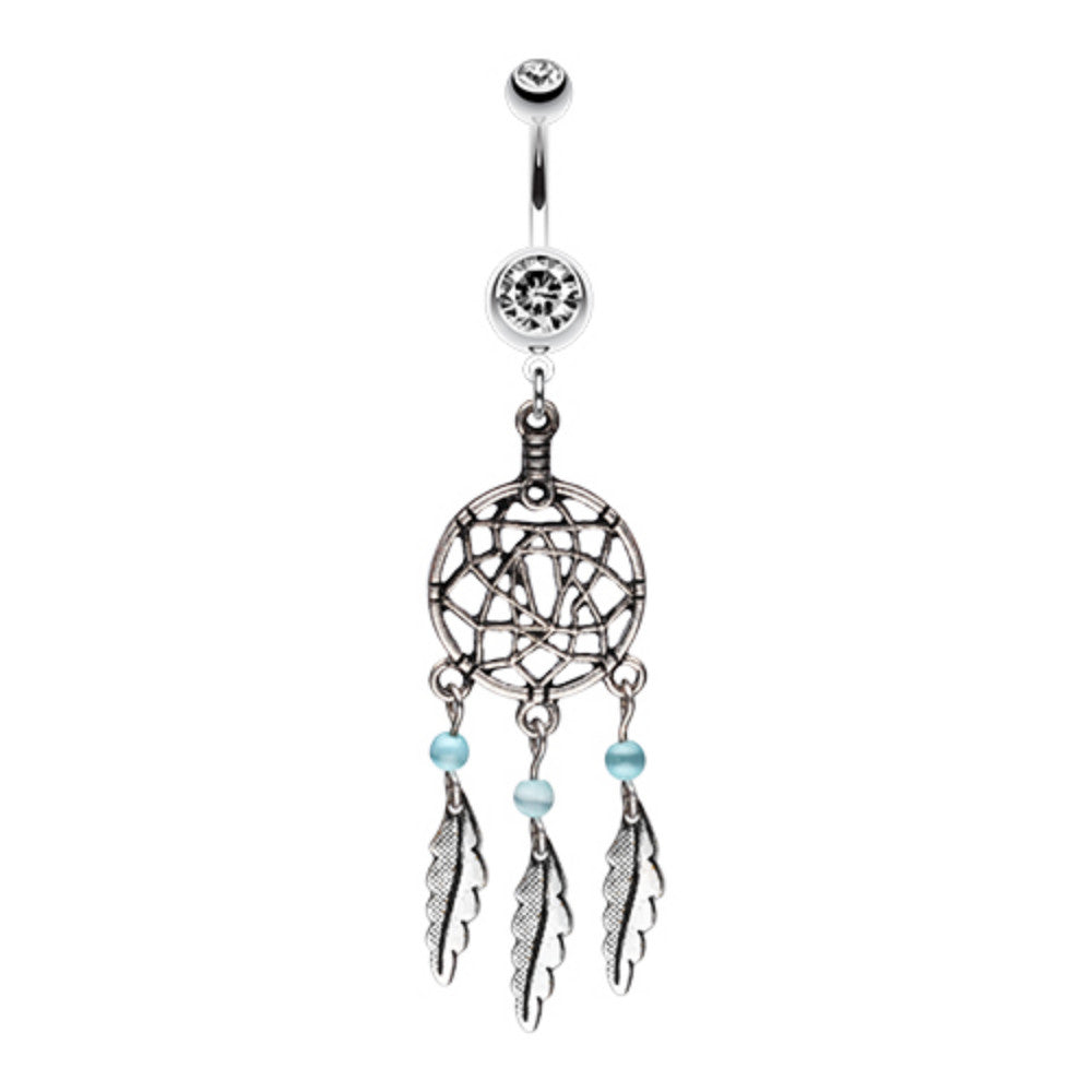 Classic Pewter Dream Catcher Belly Button Ring – WildKlass Jewelry