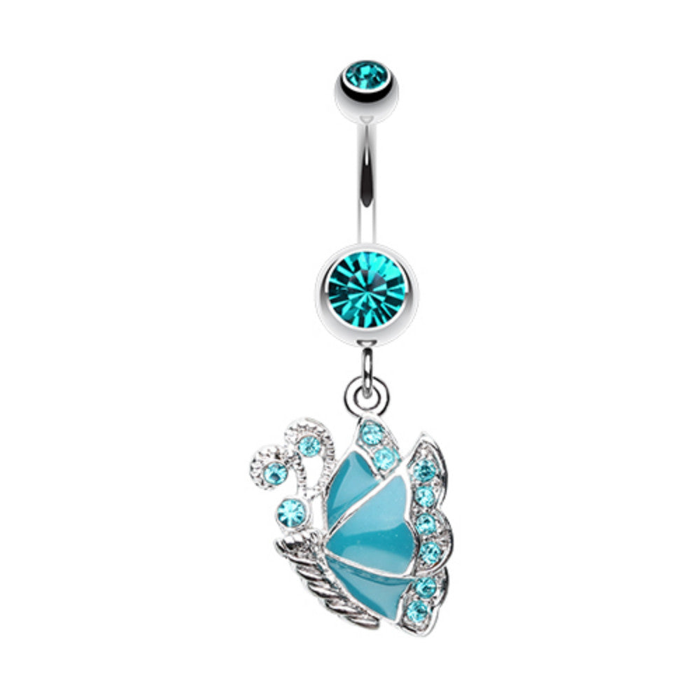Charming Beautiful Butterfly Belly Button Ring – WildKlass Jewelry