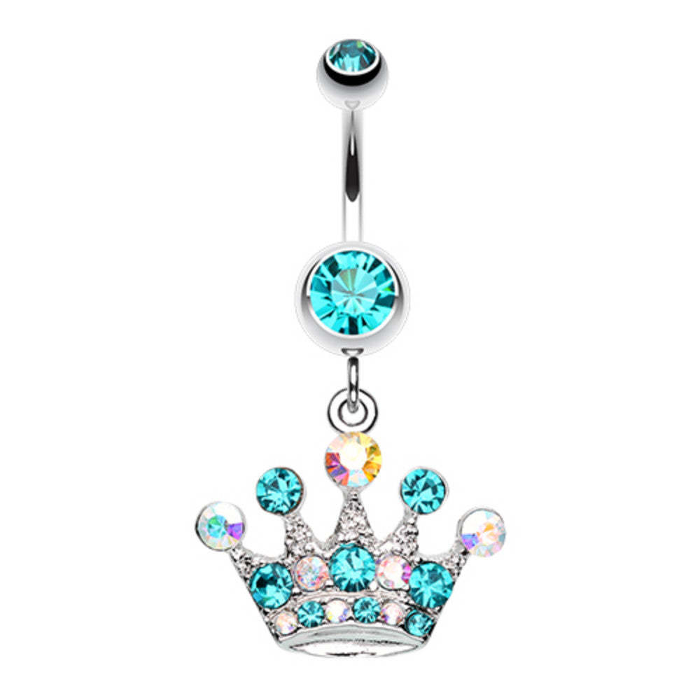 Crown Jewel Multi-Gem Belly Button Ring – WildKlass Jewelry