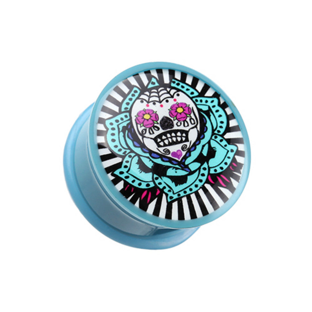 Urban Fuse Sugar Skull Single Flared Ear Gauge Plug – WildKlass Jewelry