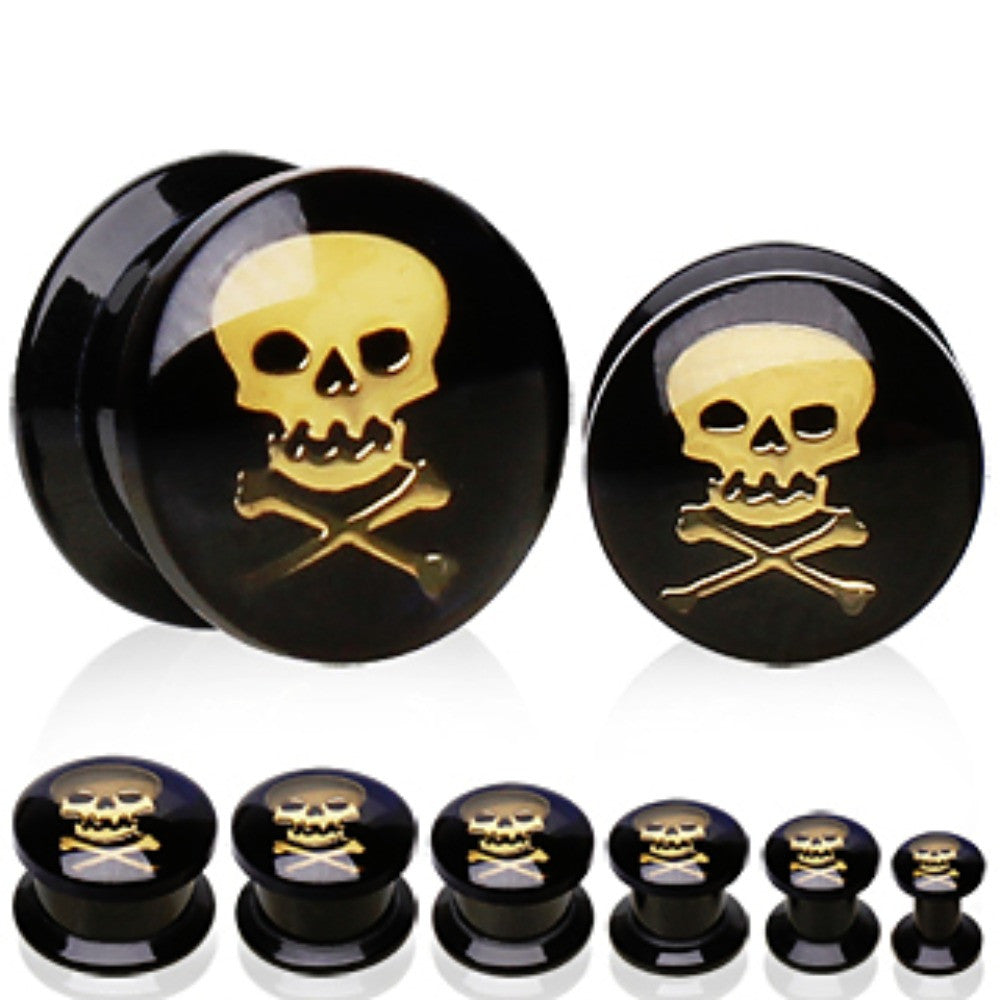 UV Coated Acrylic Plug with Skull Logo – WildKlass Jewelry